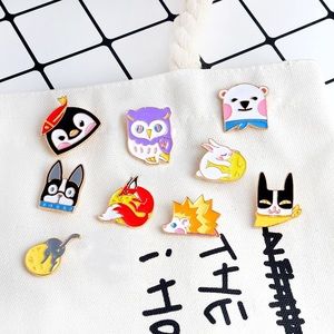 Bags | 5 For 25 Sale Funny Dog Pet Animal Enamel Pin | Poshmark